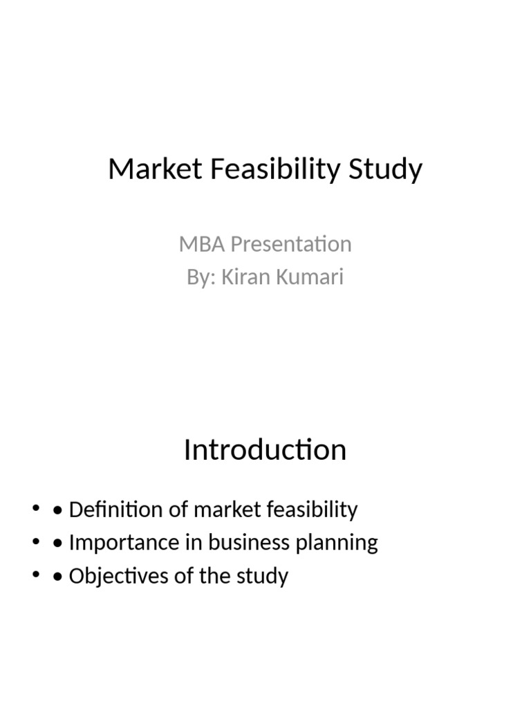 Enhanced Market Feasibility Presentation | PDF