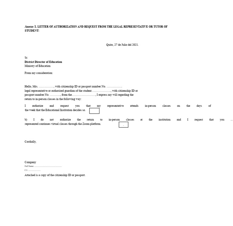 Letter of Authorization Schools and Colleges | PDF
