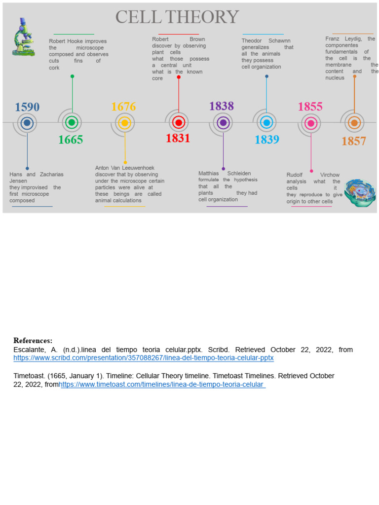 Timeline of The Cell Theory - Sanchez Reyes Herandy | PDF | Cell ...