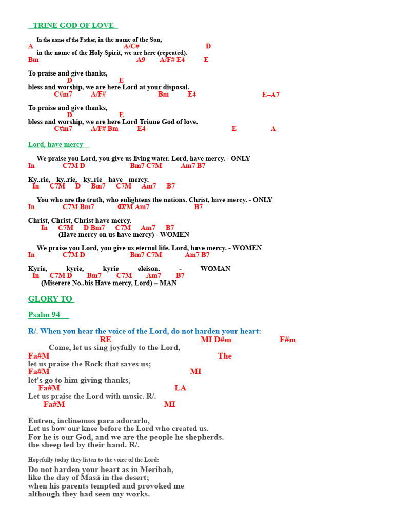 Chords Chorus Dolores | PDF | Eucharist | Mercy