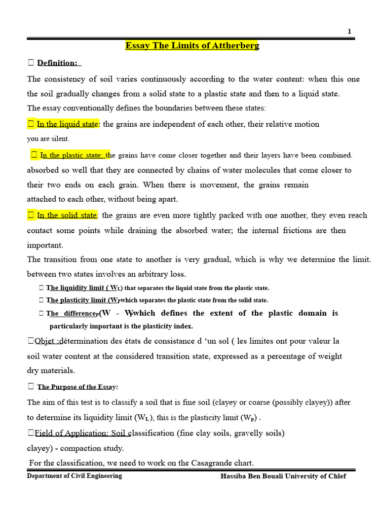 Lab No. 02 The Atterberg Limits | PDF | Natural Materials | Soil