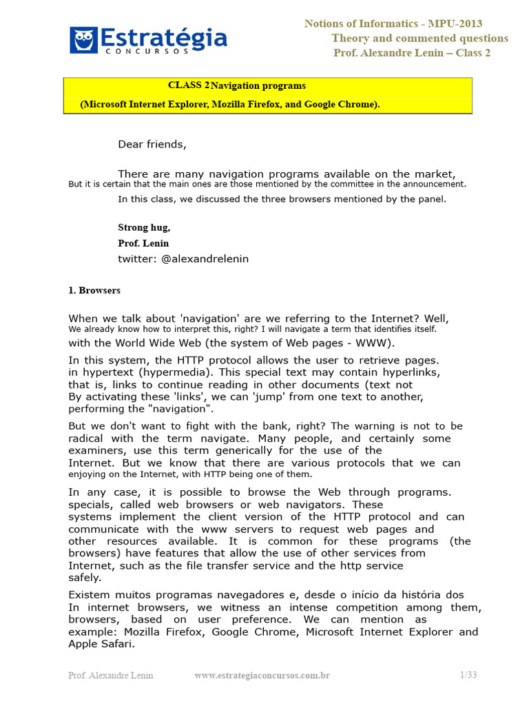 Computer Concepts - Class 02 Strategy Competitions | PDF | Hyperlink ...