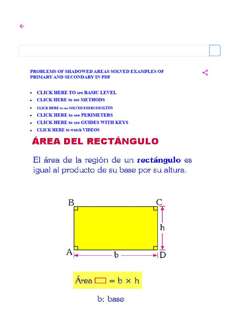Shaded Area Problems Solved Examples For Primary and Secondary in PDF | PDF