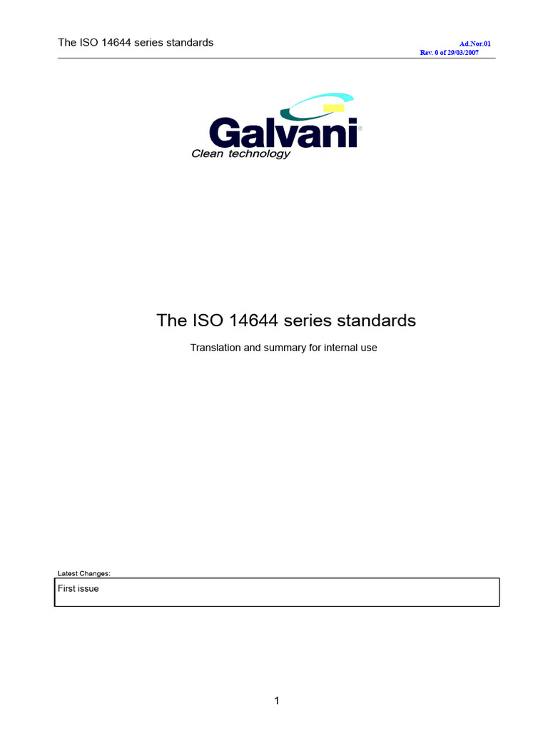 ISO 14644 Cleanroom Standards Overview | PDF | Flow Measurement ...