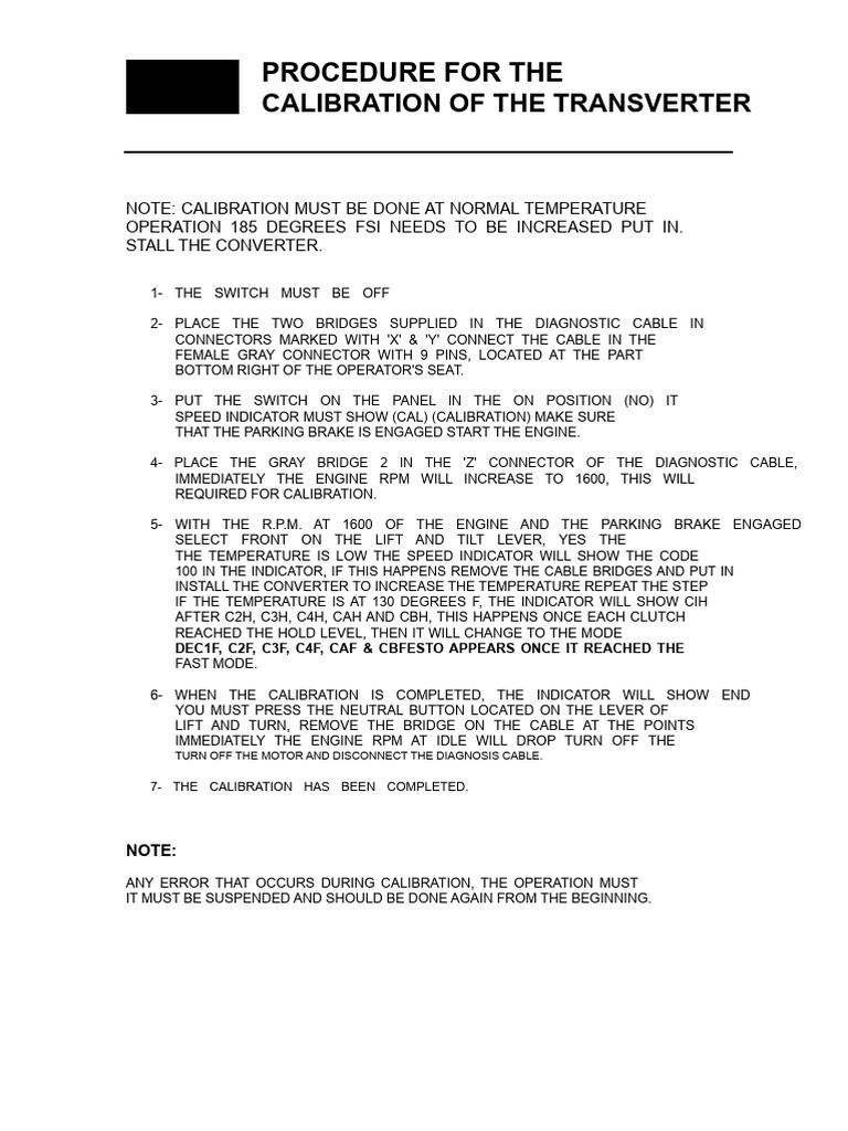 Transverter Calibration Procedure Guide | PDF