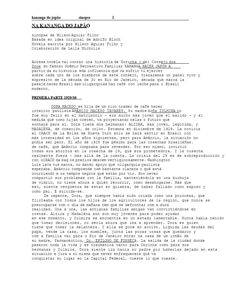 Kananga Sinopsis | PDF | Amor