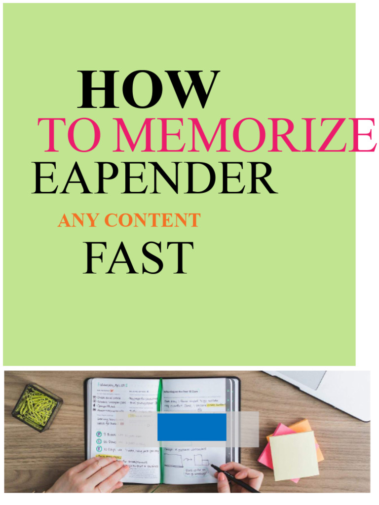 How To Memorize and Learn Any Content Quickly | PDF | Memory | Flashcard