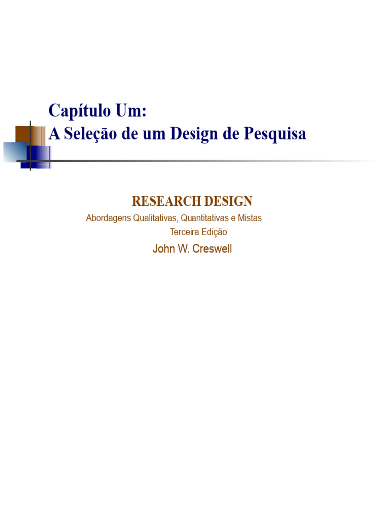 Capítulo 1 - Design de Pesquisa | PDF | Science | Metodologia