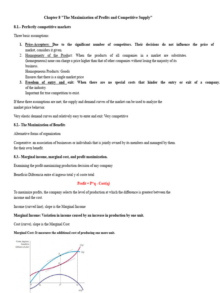 Profit Maximization in Competitive Markets | PDF | Demand | Supply ...