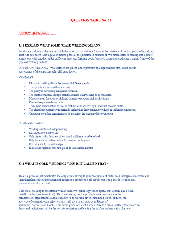 CH.31 Solid State Welding Processes | PDF | Welding | Construction