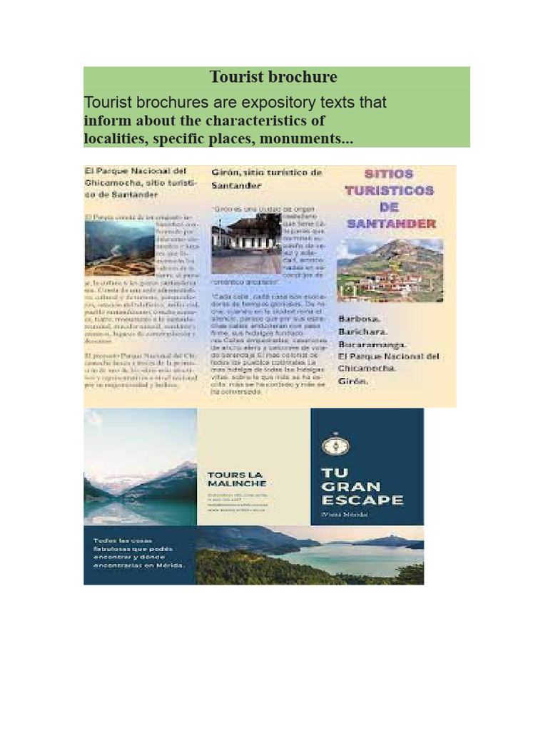 Tourist Brochure Example | PDF