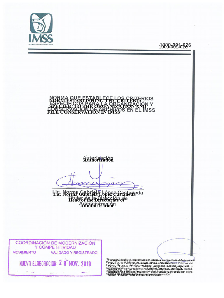 1000-001-026 Standard For The Organization and Conservation of Archives ...