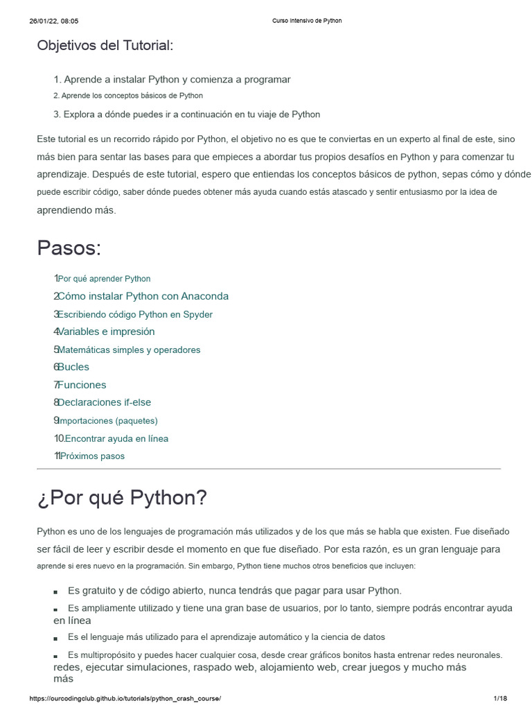 Curso Intensivo de Python | PDF | Python (lenguaje de programación) | Lenguaje de escritura