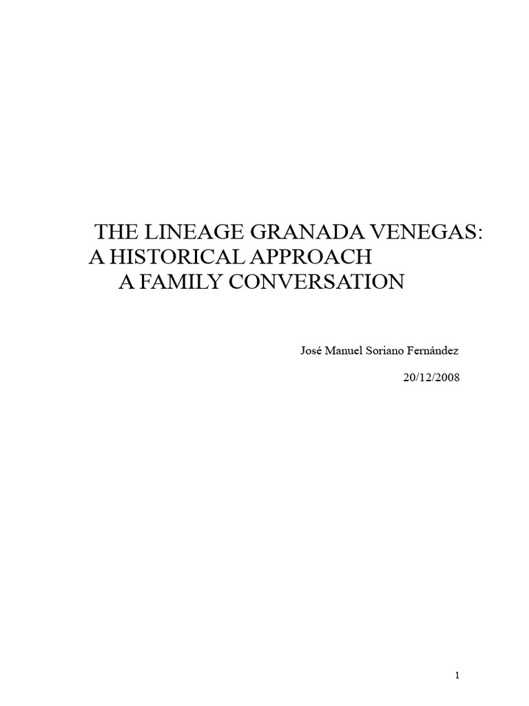 Granada Venegas Family History Analysis | PDF