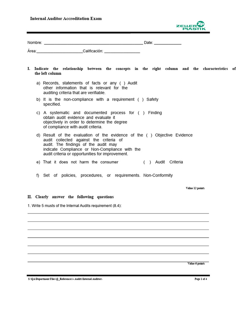 Internal Auditor Exam Guide | PDF | Audit | Internal Audit