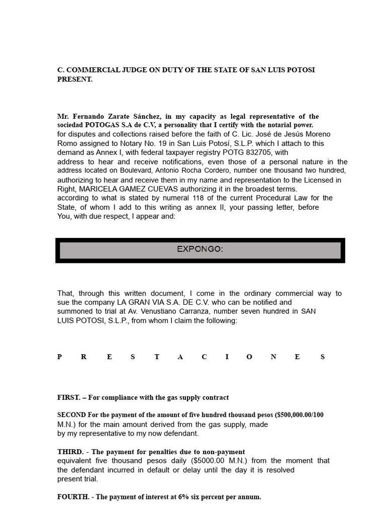 Lawsuit For Ordinary Commercial Trial | PDF | Lawsuit | Common Law