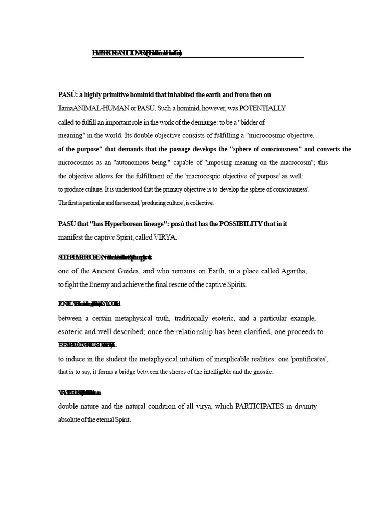 draft of a HYPERBOREAN DICTIONARY | PDF | Archetype | Metaphysics