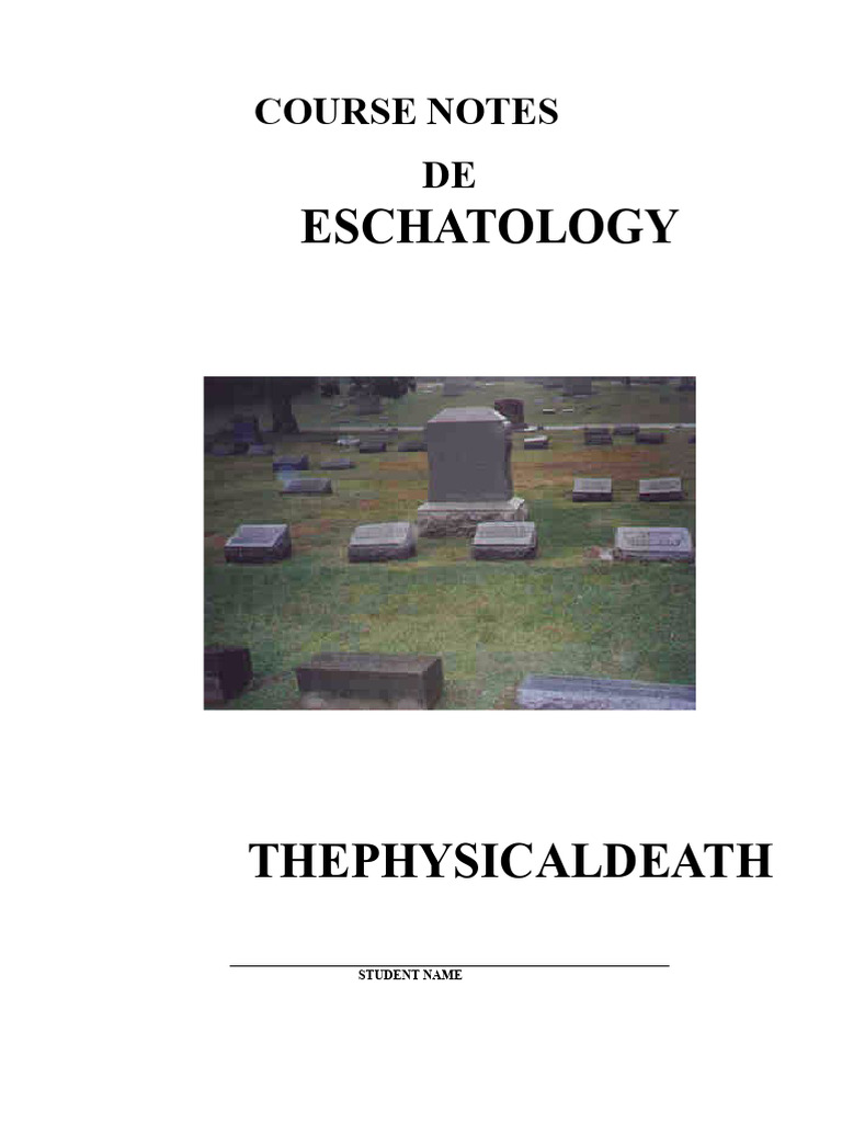 2. Physical Death Completion Outline | PDF | Adam | Last Judgment