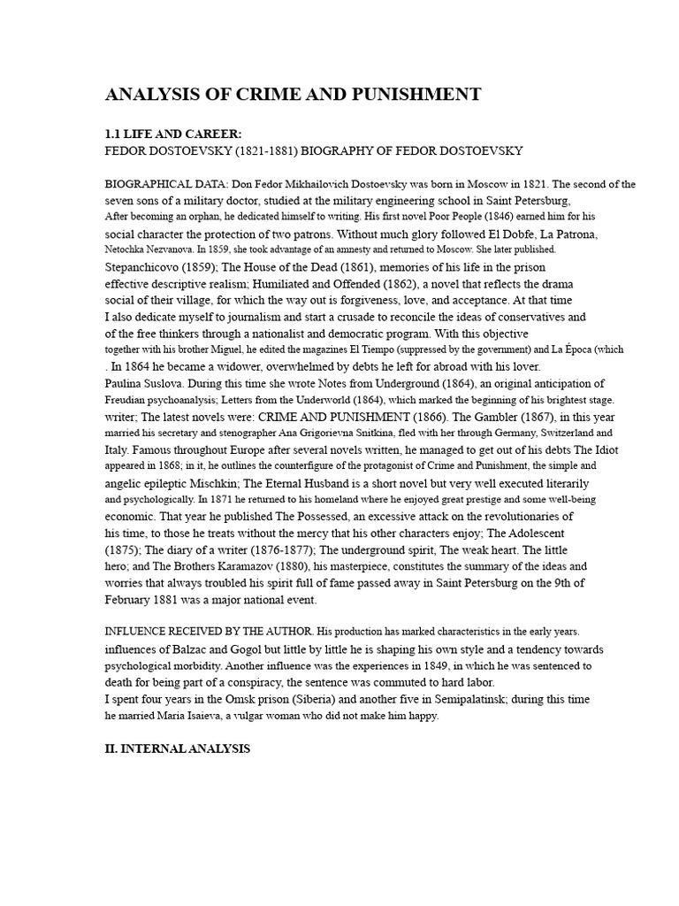 Crime and Punishment: A Deep Analysis | PDF | Crime And Punishment