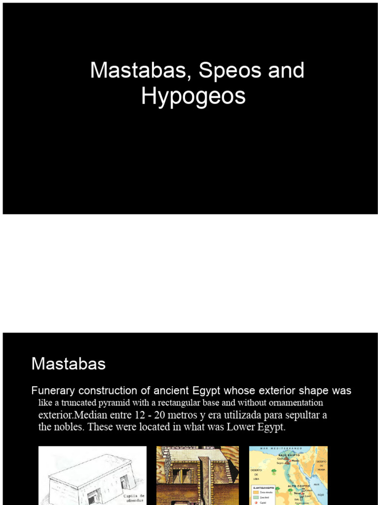 Mastabas, Speos and Hypogea | PDF
