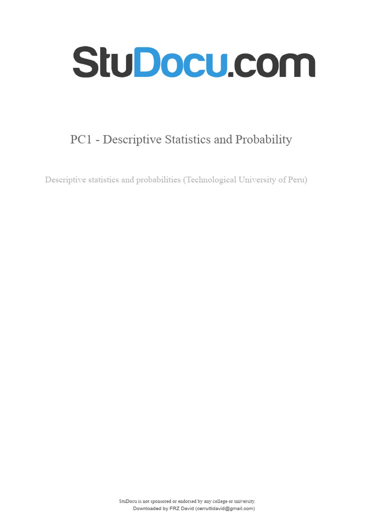 pc1-descriptive-statistics-and-probability | PDF | Sampling (Statistics ...