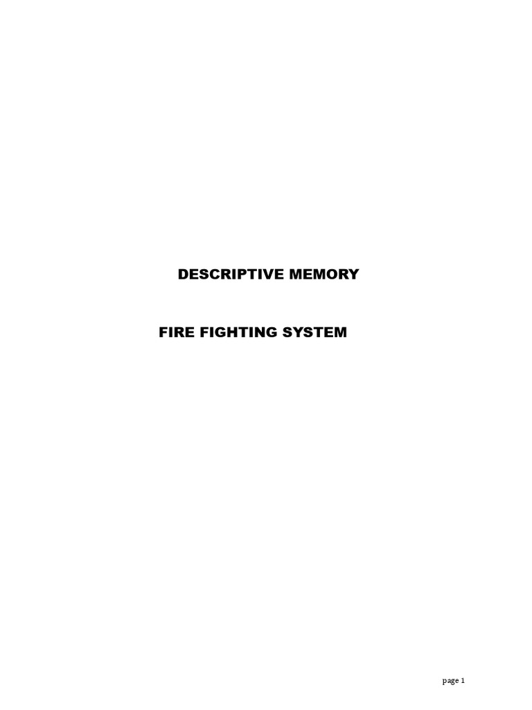 Firefighting Water System Design Report | PDF | Pump | Hydraulics