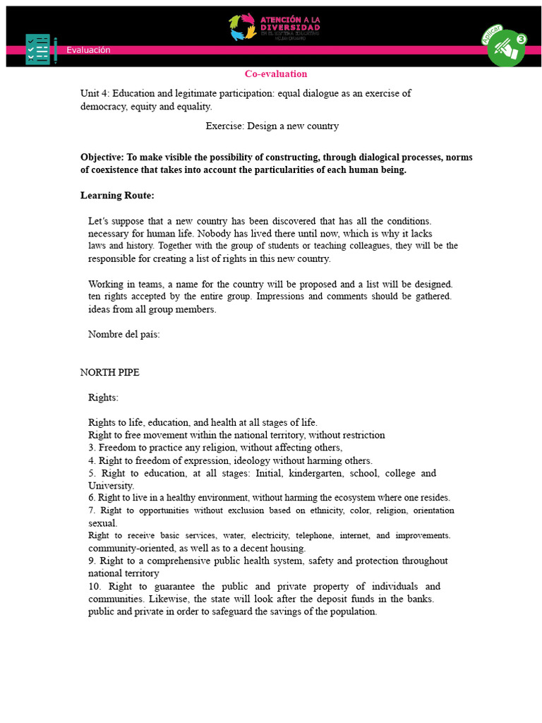 Design a New Country | PDF | Political Science | Justice