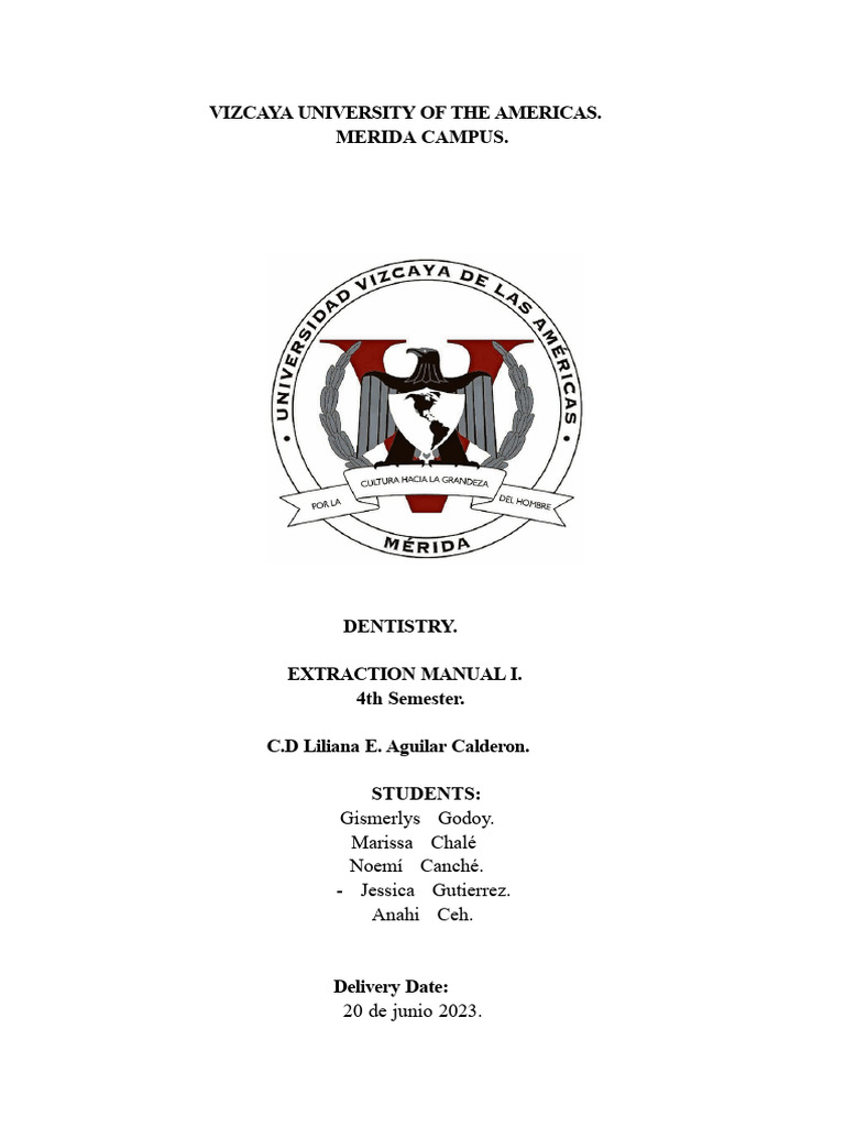 EXTRACTION MANUAL I | PDF | Surgical Suture | Dental Anatomy