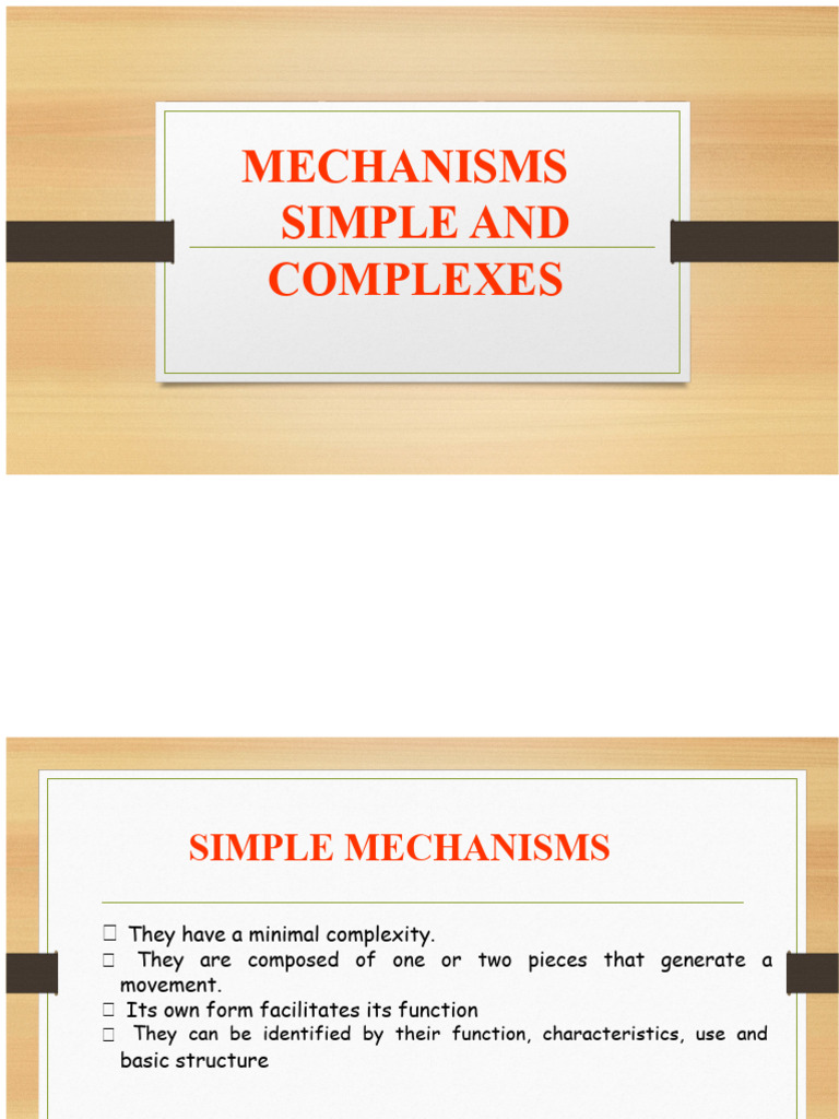 Simple and Complex Mechanisms Explained | PDF | Lever | Machines