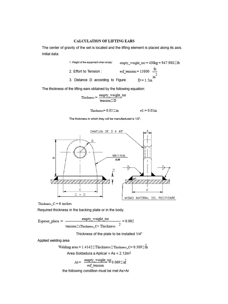 6_Calculation of Lifting Ears | PDF