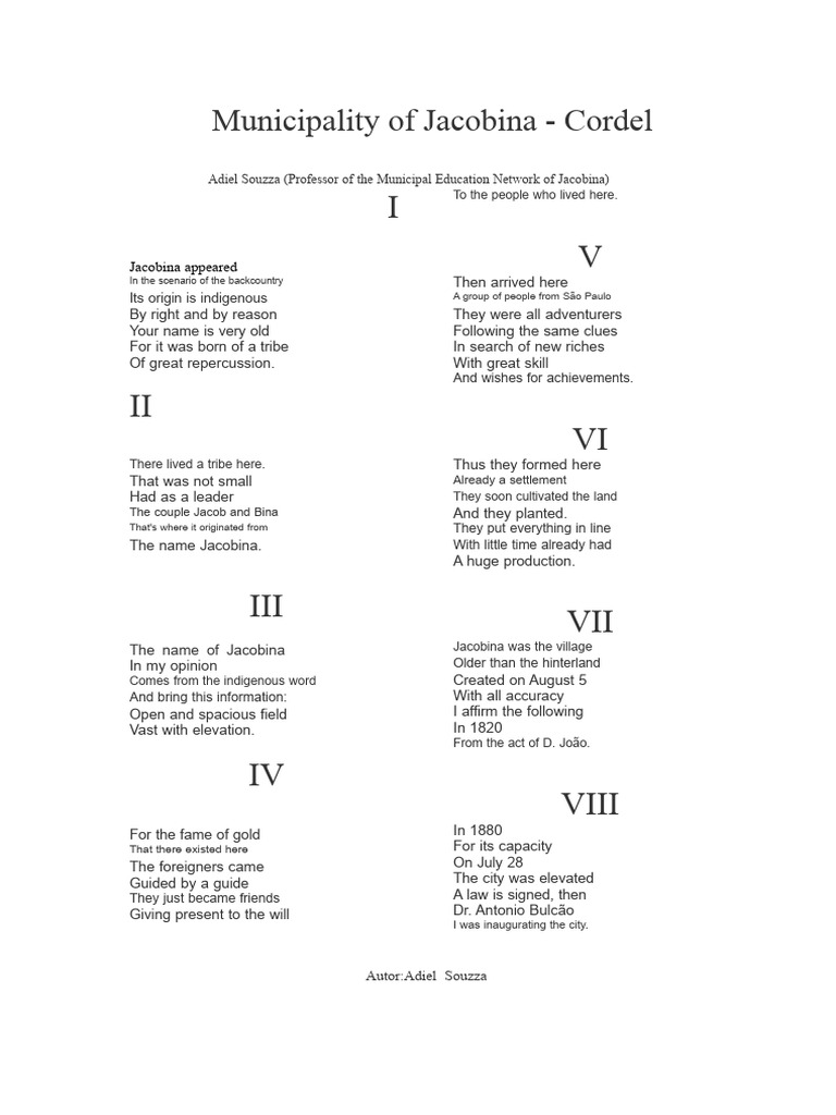 Jacobina cordel | PDF