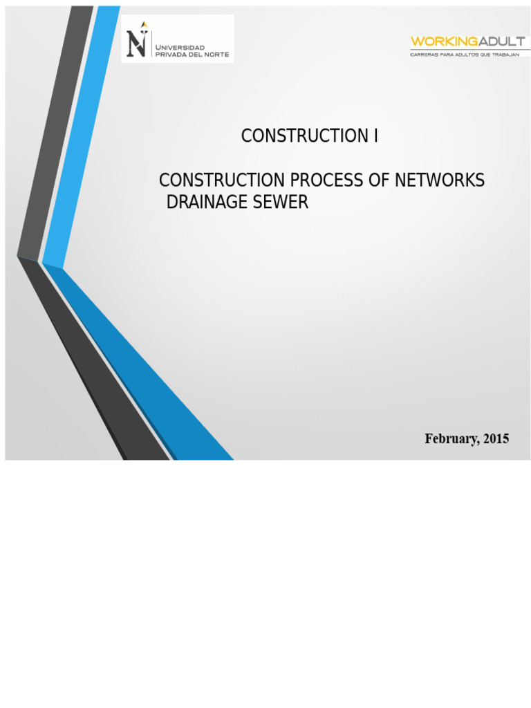 Construction Process of Sewage Drainage Networks | PDF | Sanitary Sewer ...
