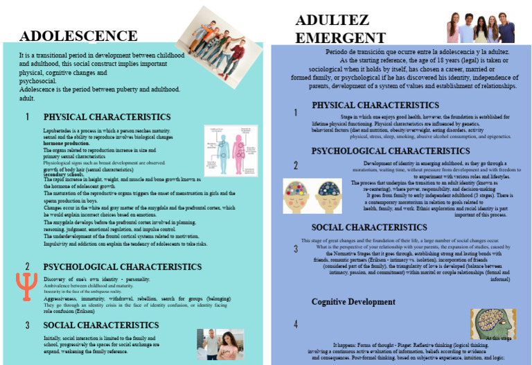 Infographic Adolescence and Emerging Adulthood | PDF | Adolescence | Adults