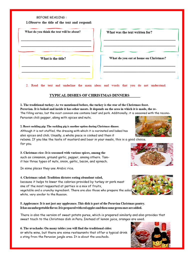 Typical Dishes of Christmas Dinners | PDF | Foods | Cuisine