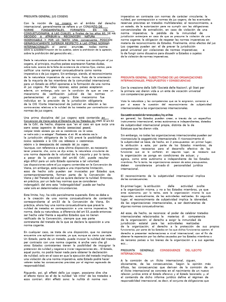 DERECHO INTERNAACIONAL Resúmenes | PDF | Estado (política) | Tratado