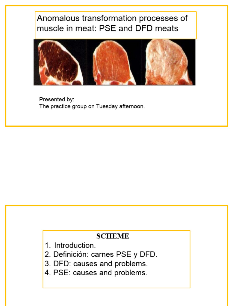 Pse and Dfd meats | PDF