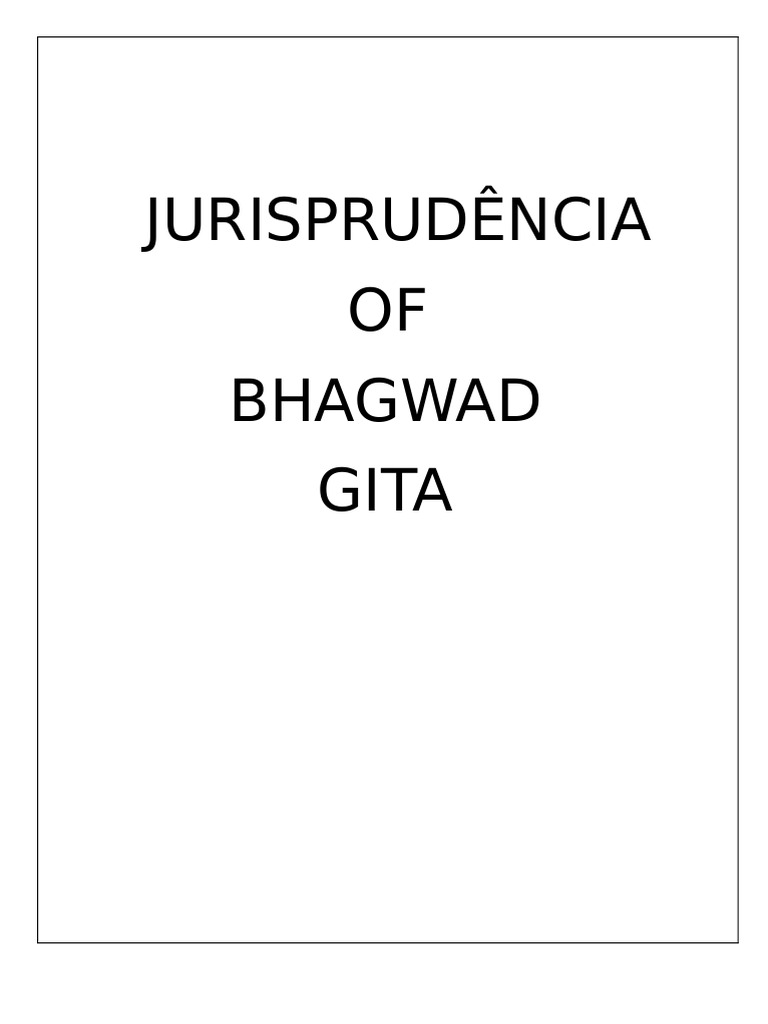 Jurisprudência do Bhagavad Gita | PDF | Karl Marx | Carma