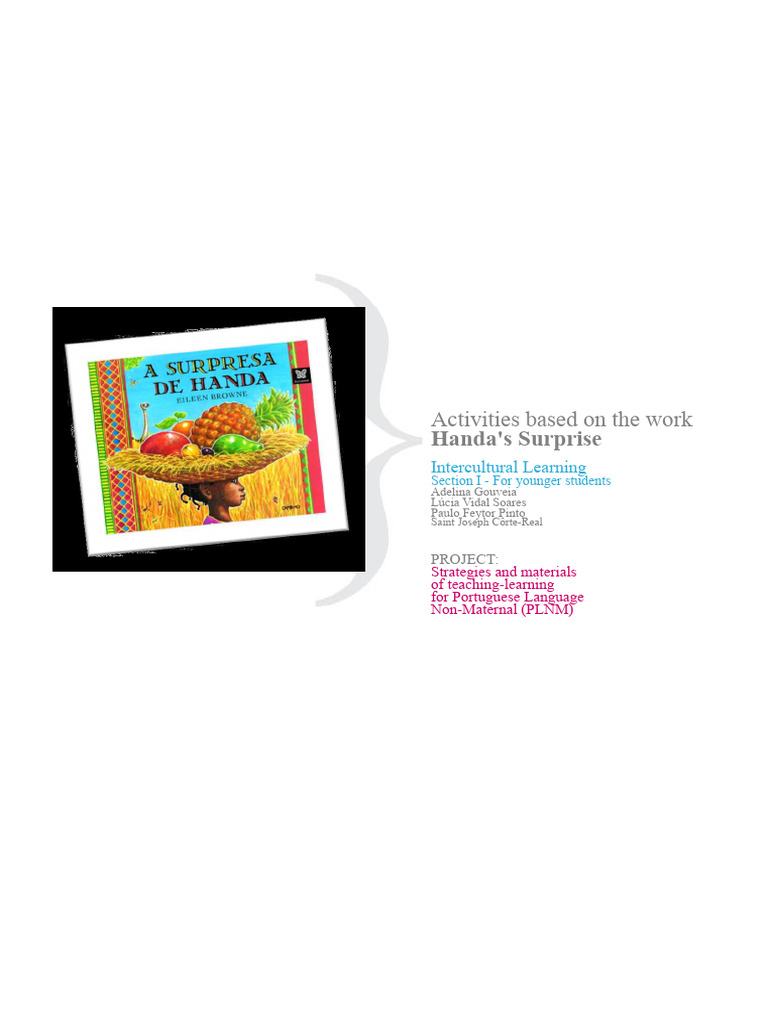 THE SURPRISE OF HANDA Brochure-4-Section-I-Activity-1 PDF | PDF ...