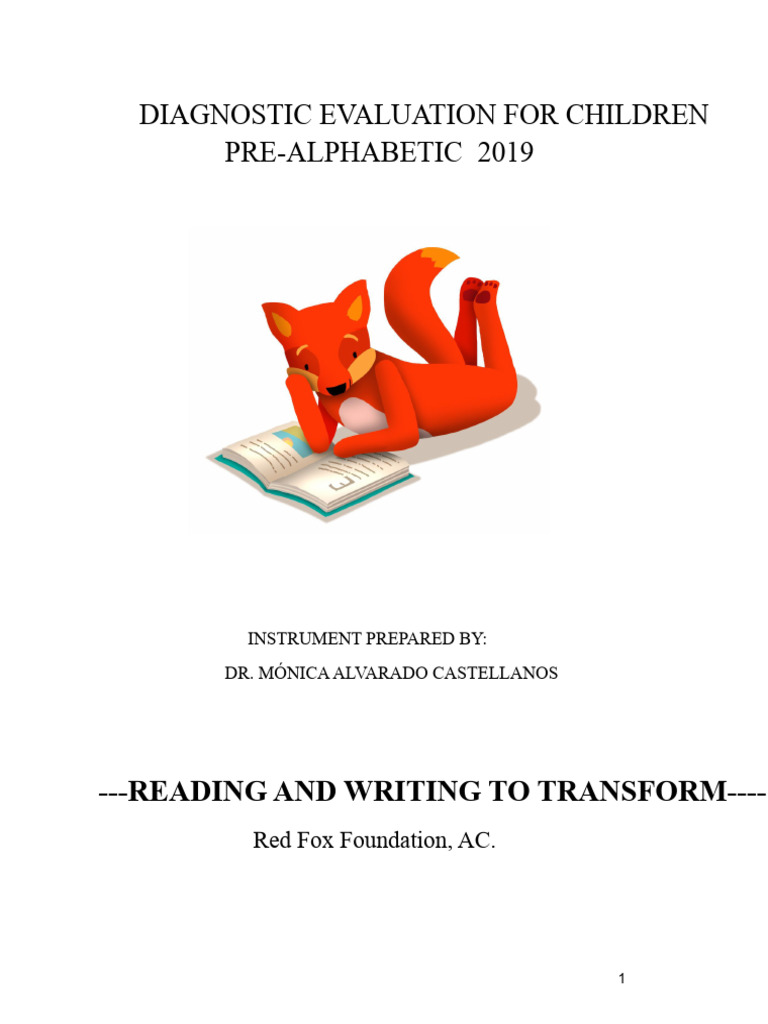 Diagnostic Assessment For Pre-Alphabetic Children | PDF | Linguistics ...