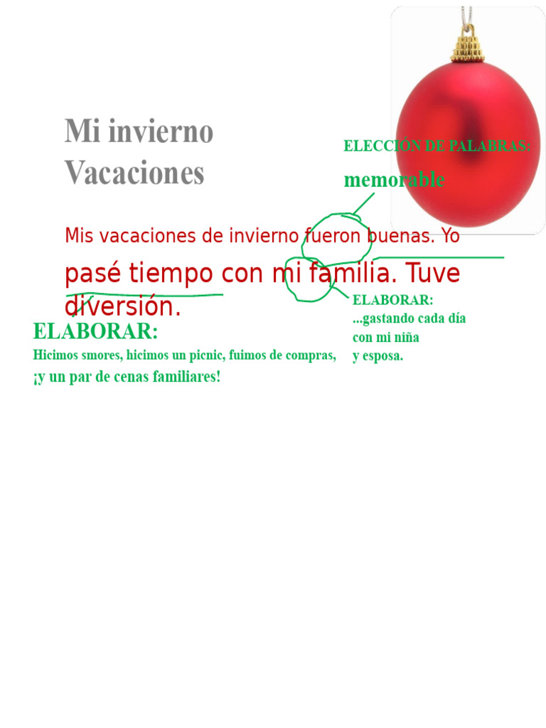 Mis vacaciones de invierno | PDF
