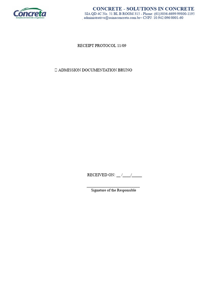 Protocol for Receiving and Sending Documents | PDF