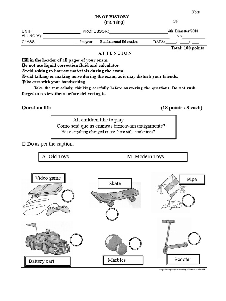 History. 1st year | PDF