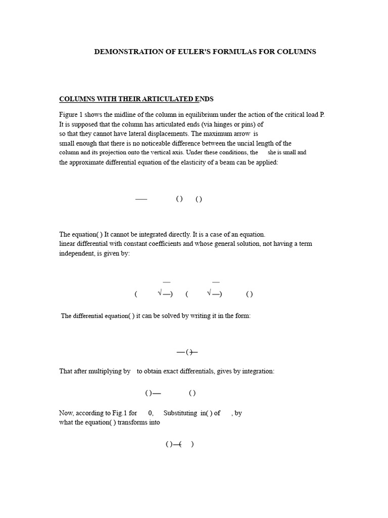 Demonstration of Euler's Formulas | PDF | Differential Equations | Equations