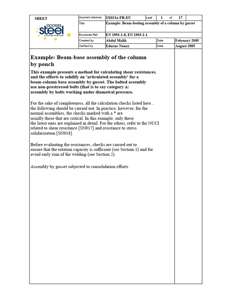 Beam-column base assembly by gusset | PDF | Fracture | Beam (Structure)