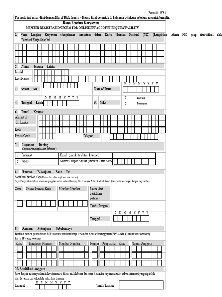 Pendaftaran Anggota | PDF