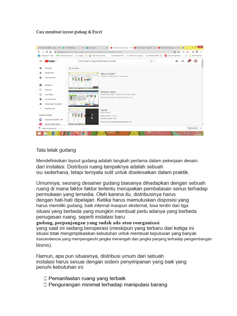 Layout Gudang Efisien di Excel | PDF