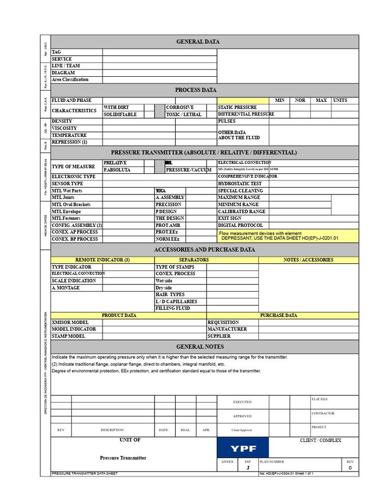 HD (EP) - J-0304.01 Pressure Transmitter Data Sheet | PDF | Pressure ...