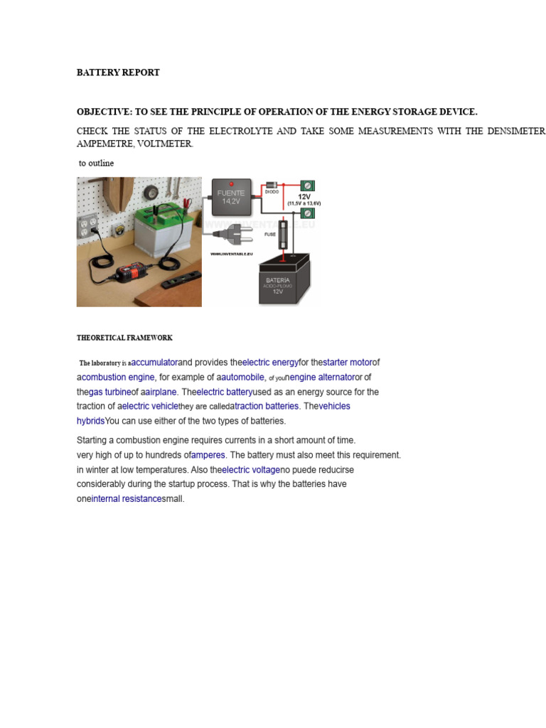 BATTERY REPORT.docx | PDF