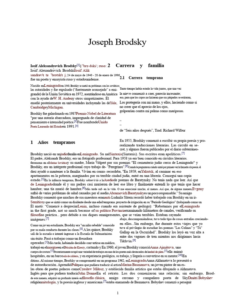 Joseph Brodsky | PDF