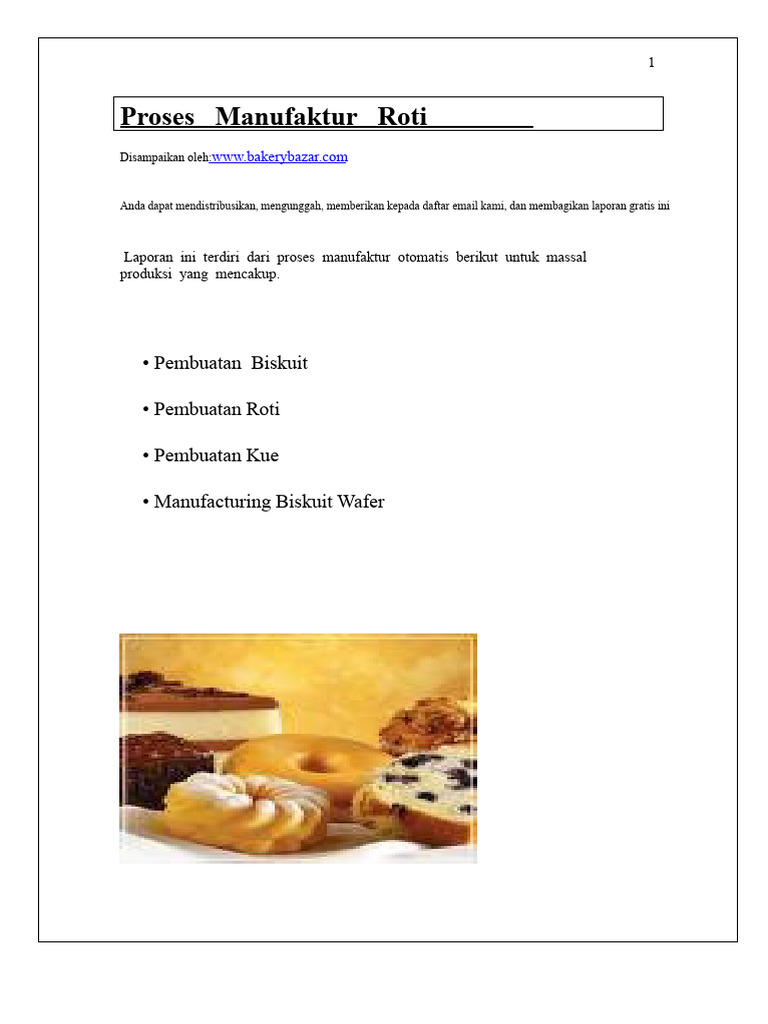 Proses Produk Roti | PDF